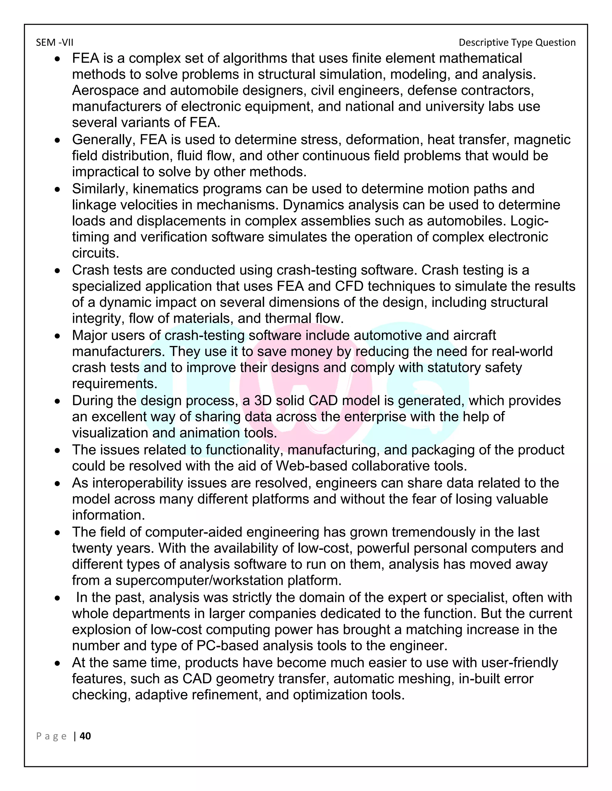 CAD/CAM/CAE - Notes | PDF