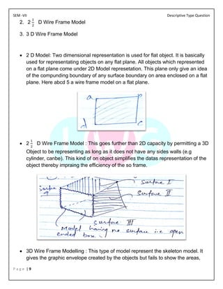 CAD/CAM/CAE - Notes | PDF