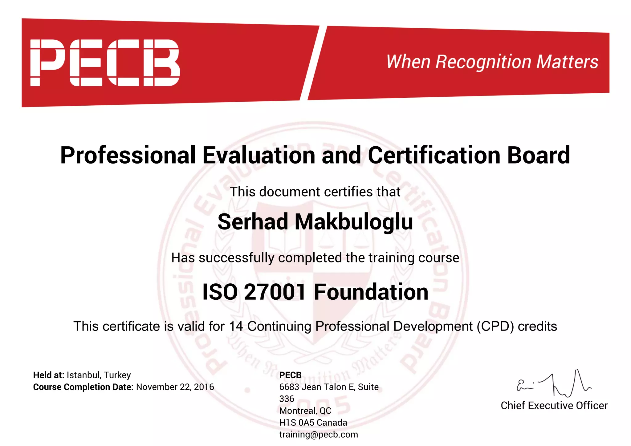 ISO/IEC 27001 Foundation - PECB | PPT