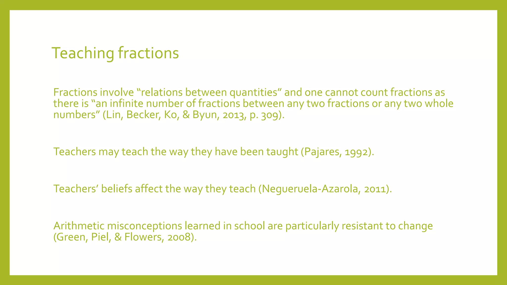 Teaching fractions with manipulatives | PPT