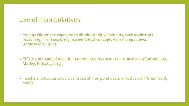 Teaching fractions with manipulatives | PPT