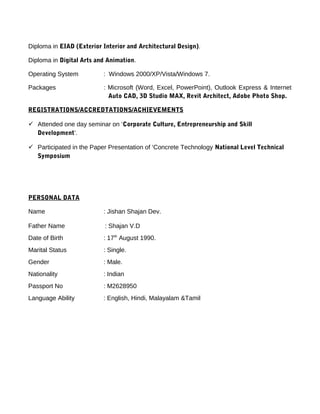 C V Jishan Shajan Dev_new | PDF