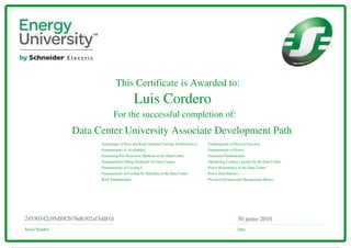 Data center Certificate associate | PDF