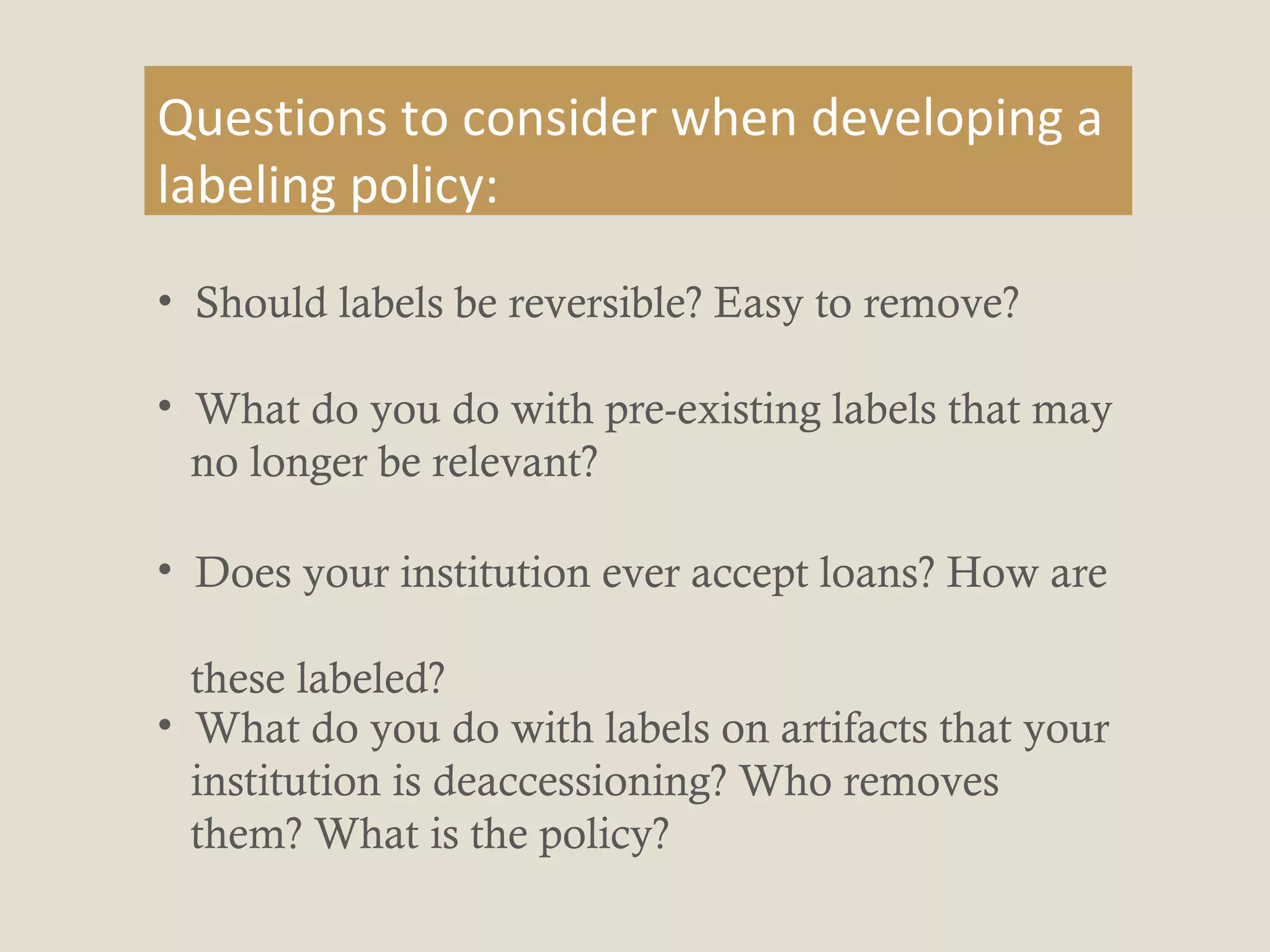 Artifact Labeling 101 | PPT