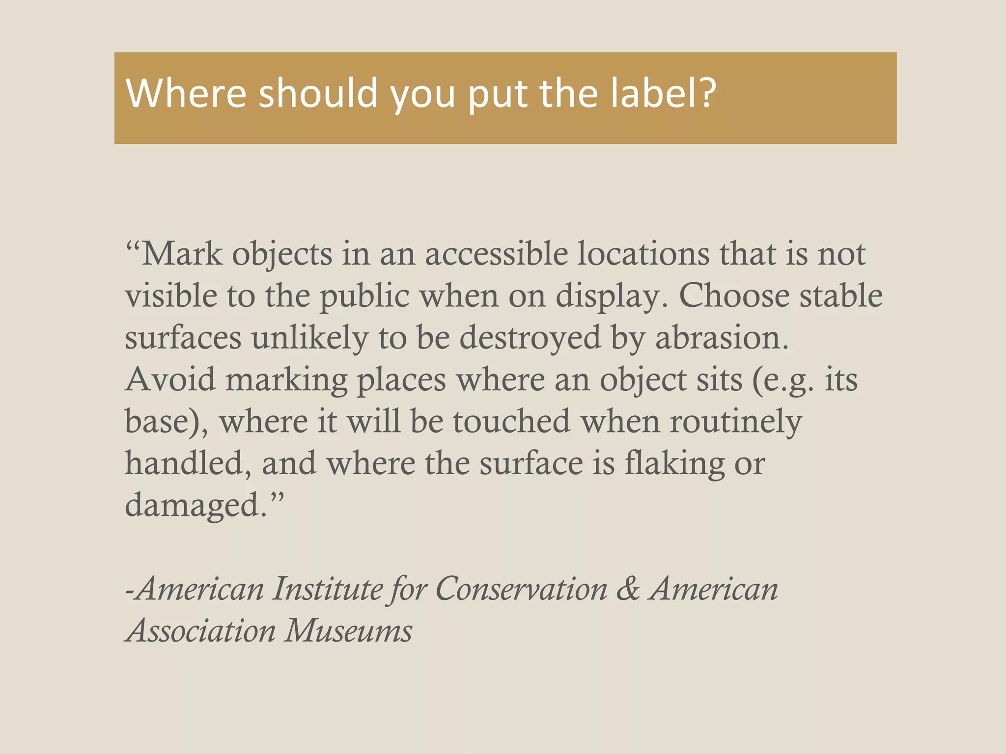 Artifact Labeling 101 | PPT