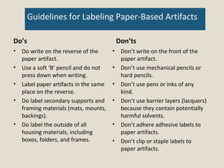 Artifact Labeling 101 | PPT