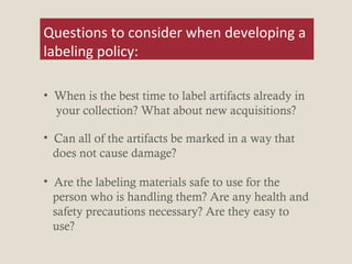 Artifact Labeling 101 | PPT