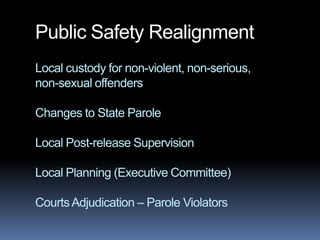 AB109 Realignment Updates - Terri McDonald | PPT