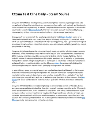 CCcam Test Cline Daily - Cccam Source | PDF