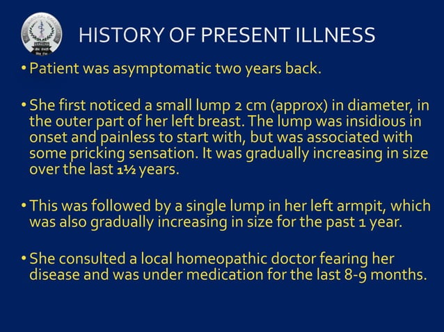 [MBBS/MS/DNB] Sample EXAM Long Case on Breast Lump | PPT | Cancer ...