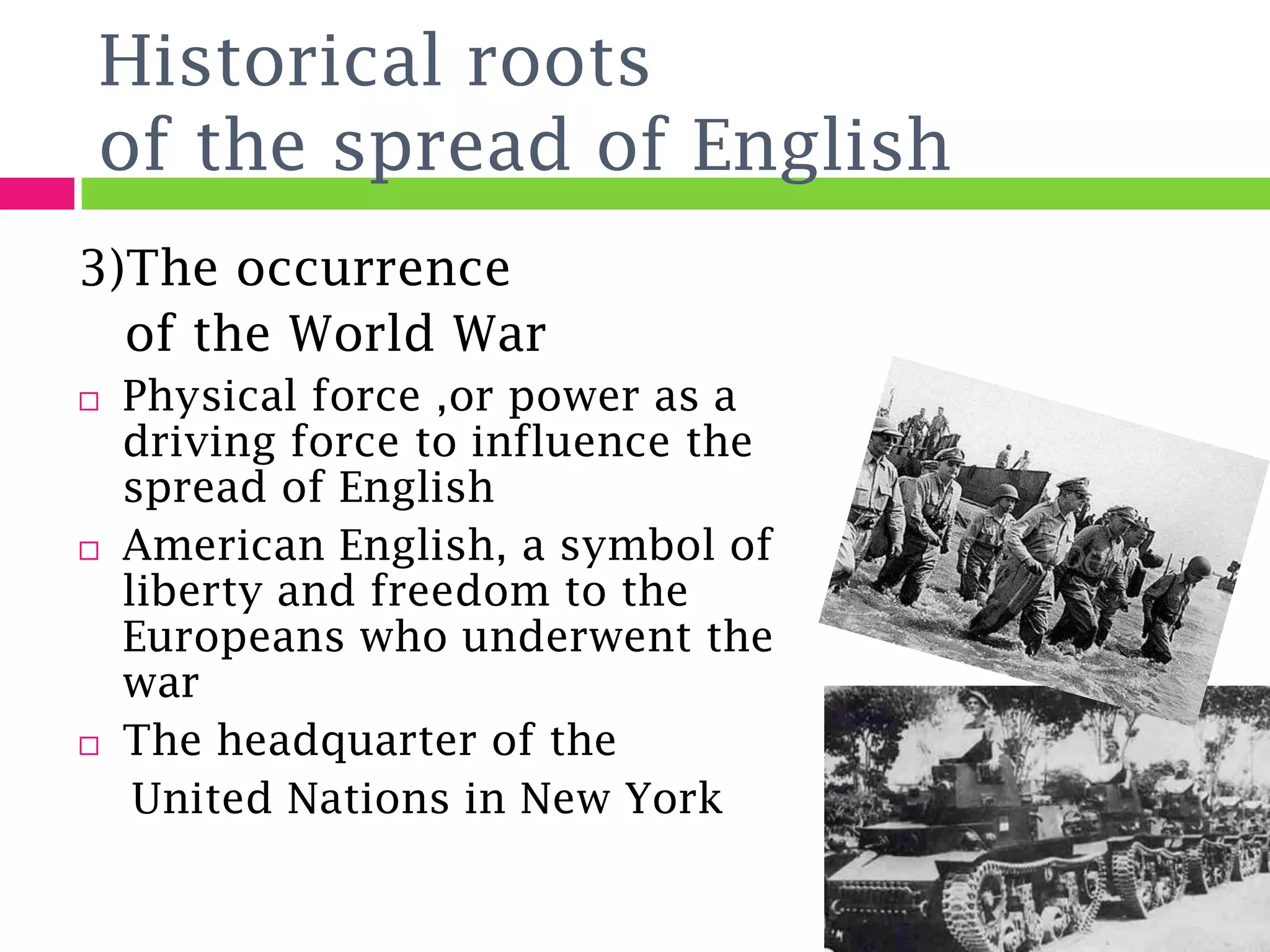 The spread of english in the modern period | PPT