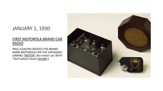MOTOROLA COMPANY PRESENTATION | PPTX