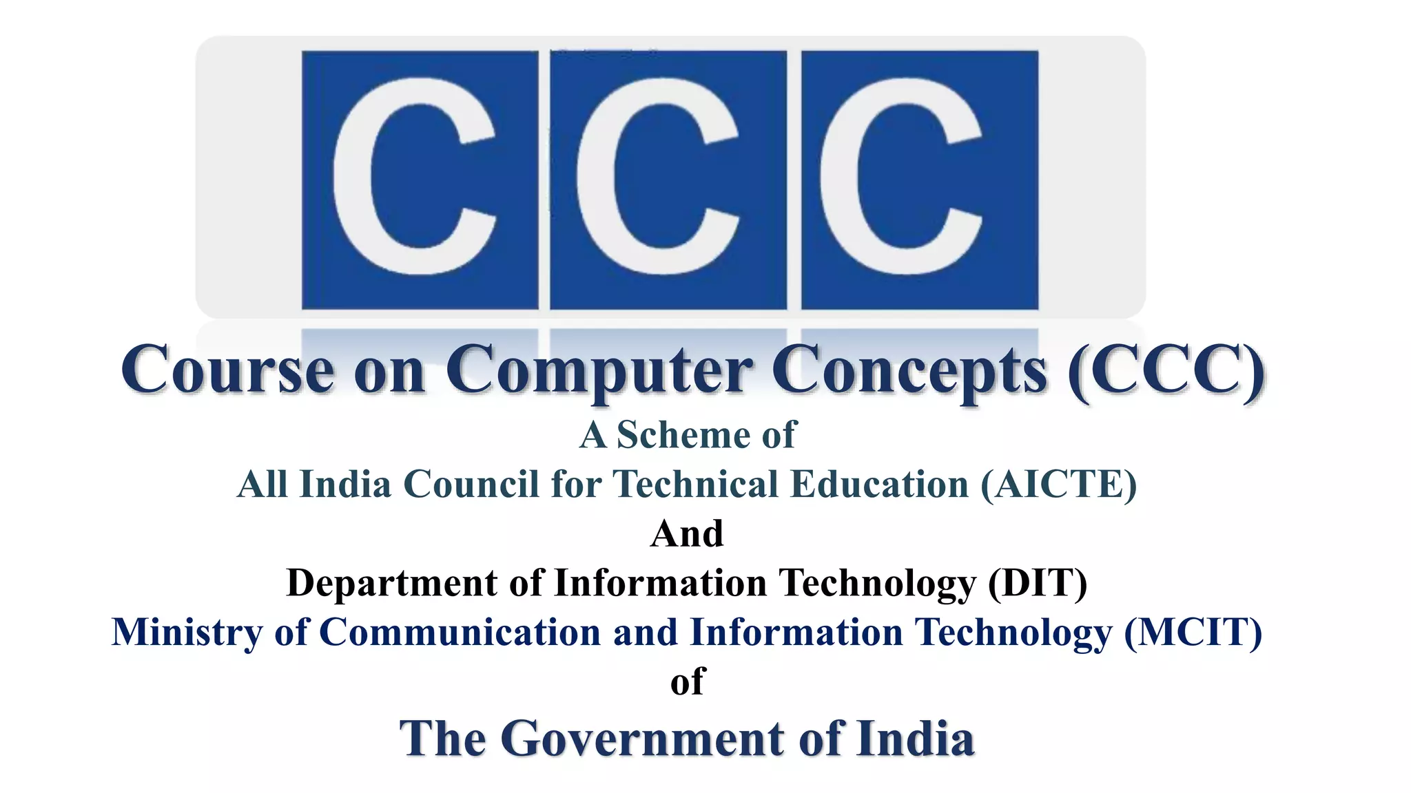 Ccc course Information in Marathi | PPTX