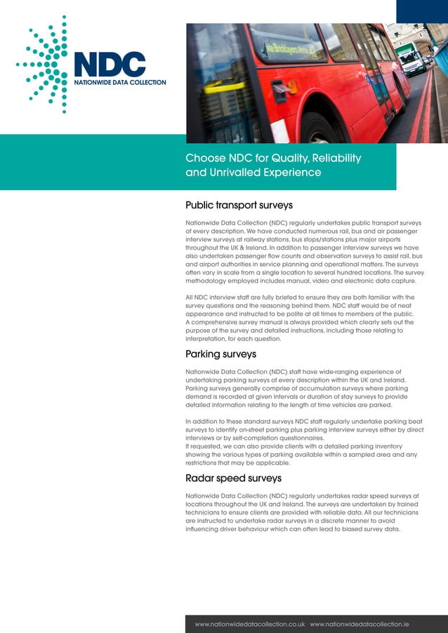 NDC_Brochure_Web | PDF | Rail Travel | Travel Type