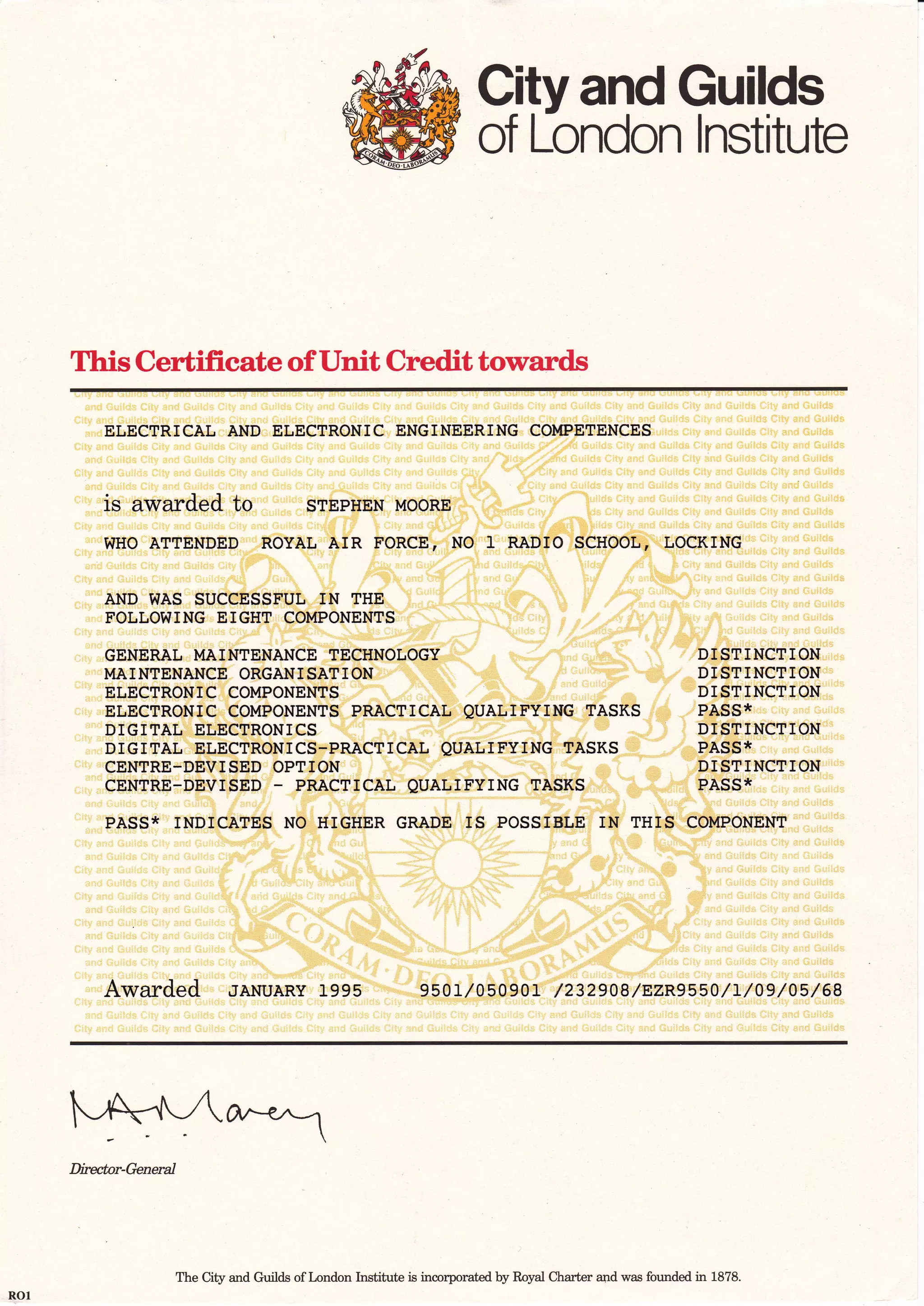 City & Guilds Engineering Achievement Certificate | PDF