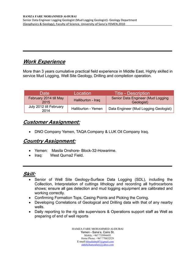 HAMZA CV - ME | PDF