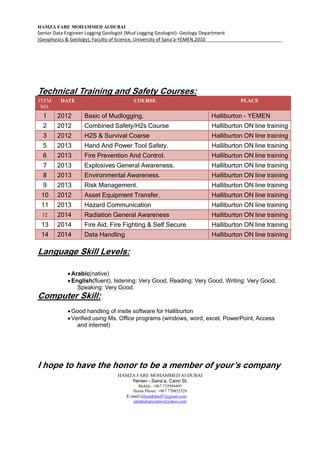 HAMZA CV - ME | PDF