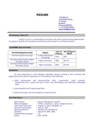 Yuvaraj-Resume | PDF