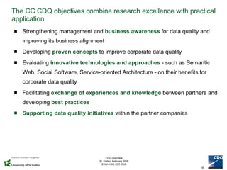 Competence Center Corporate Data Quality | PPT