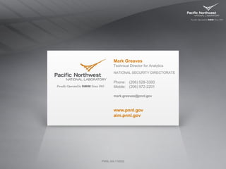 AIM NIAC PNNL-SA-116502 | PDF | Databases | Computer Software and Applications