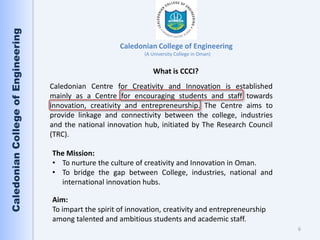 Caledonian Centre for Creativity - The incubator Centre (2013) | PPT