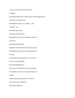 C++ C++ C++ In Chapter 1- the class clockType was designed to implem.docx