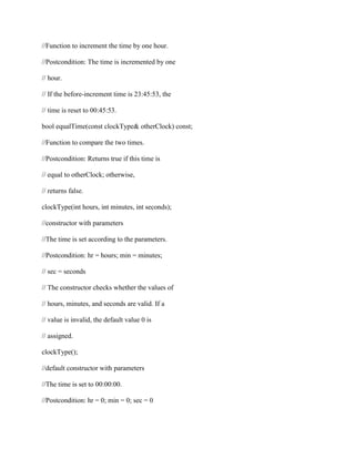 C++ C++ C++ In Chapter 1- the class clockType was designed to implem.docx