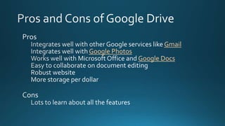 Community Career Center: Introduction to Cloud Storage (Dropbox, Google ...