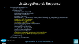 CloudStack Metering - Working with Usage Data #CCCNA14 | PPT