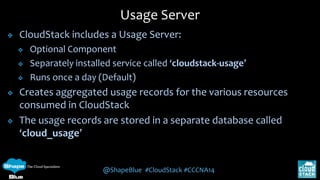 CloudStack Metering - Working with Usage Data #CCCNA14 | PPT