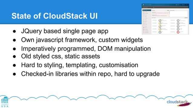 Rohit Yadav - Modern UI for CloudStack | PPT