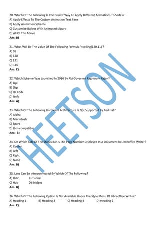 CCC Online Exam Question Paper Important MCQ | PDF