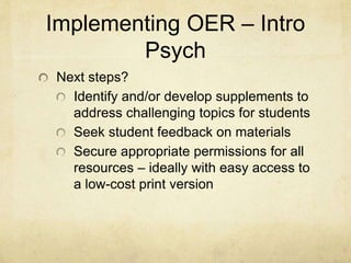 CCCOER OTC Faculty Panel: The Benefits and Challenges of Adopting Open Educational Resources ...