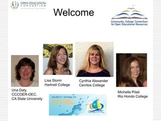 CCCOER OTC Faculty Panel: The Benefits and Challenges of Adopting Open ...