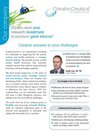 Creativ-Ceutical Corporate Brochure | PDF | Pharmaceutical Industry ...