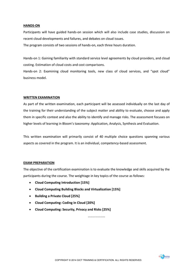 Certified Cloud Computing Professional (CCCP) | PDF | Cloud Computing ...