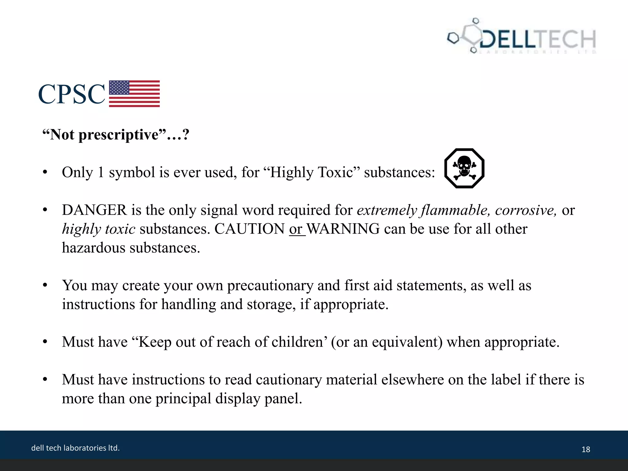 CCCR vs CPSC: Canadian vs US Consumer Labelling | PPTX
