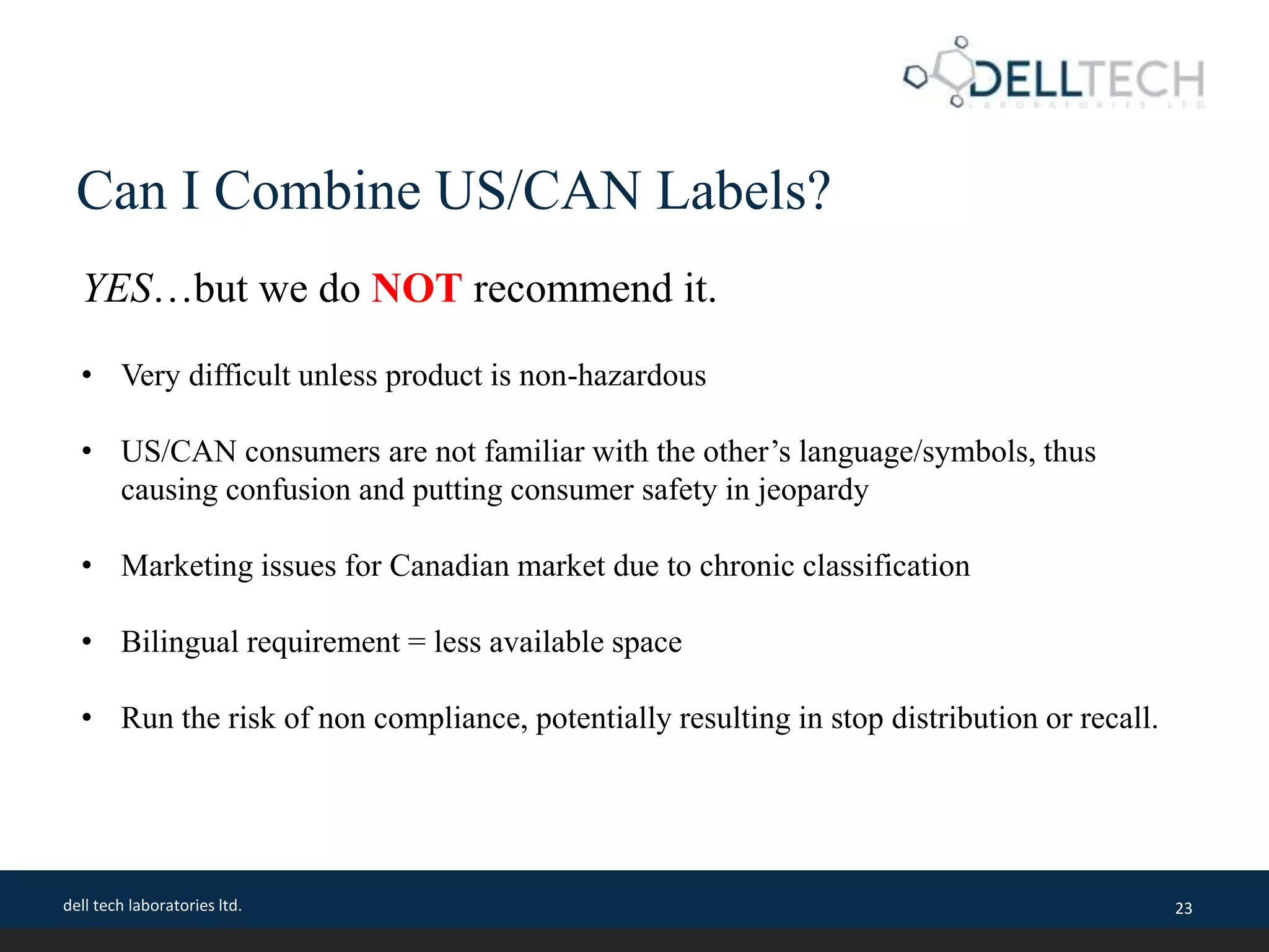 CCCR vs CPSC: Canadian vs US Consumer Labelling | PPTX