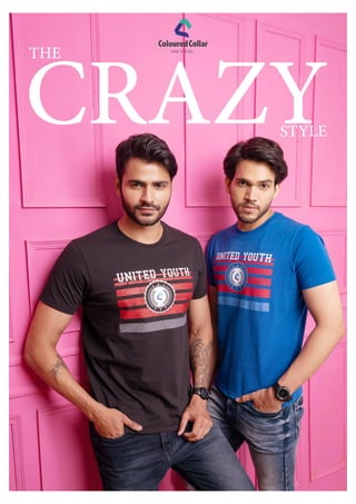 Classy Crew Neck T-Shirts for Mens | Coloured Collar | PDF