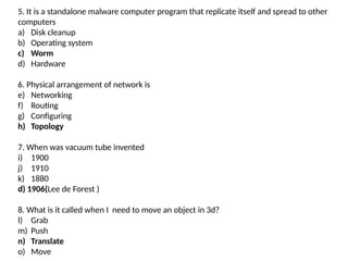 Course on Computer Concepr Sample Question | PPT