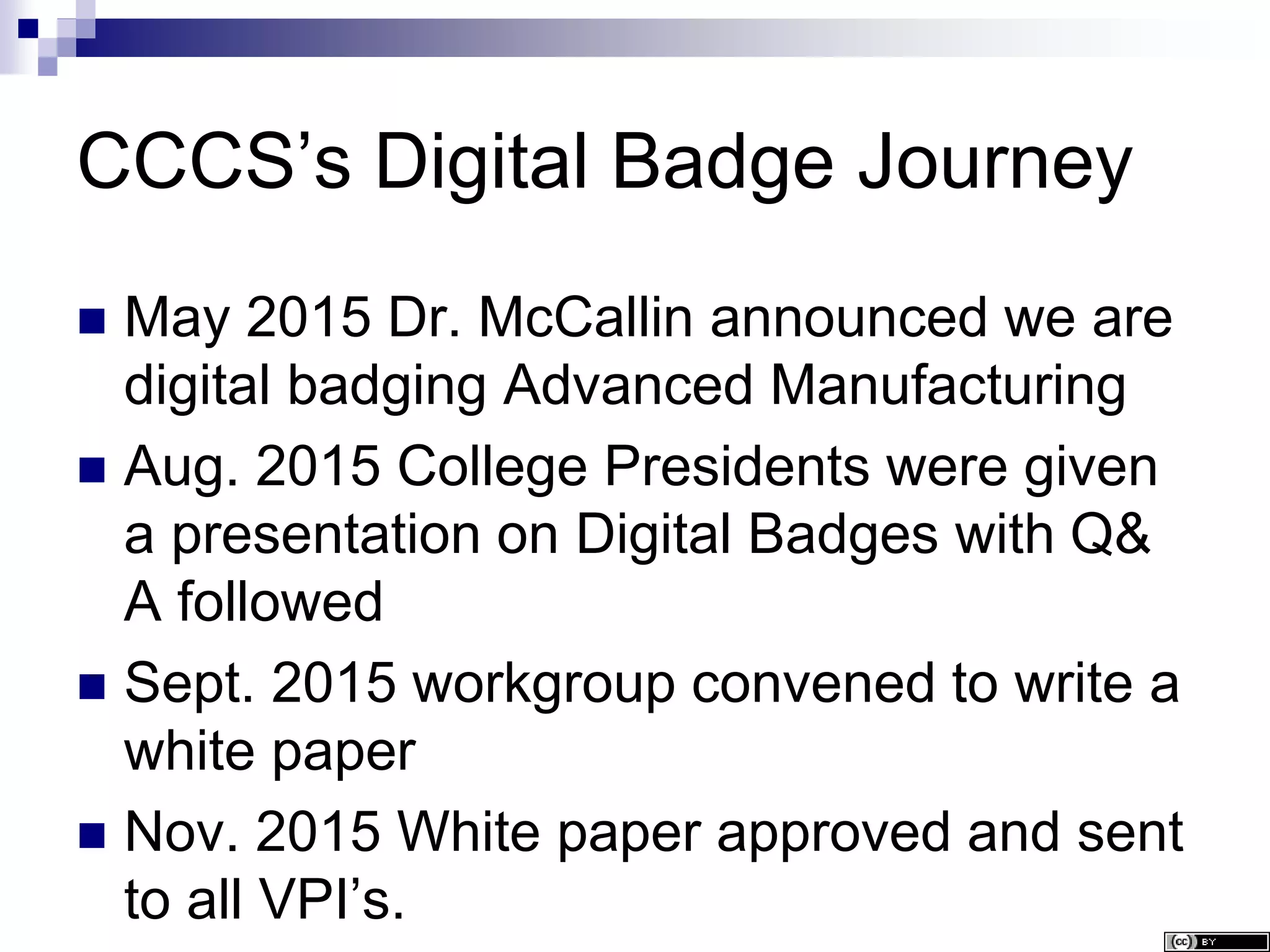 CCCS - Digital Badge Meeting: Engineering Graphics, 3D Printing and ...