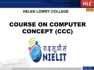 CCC (Course on computer concept) design for college student | PPT