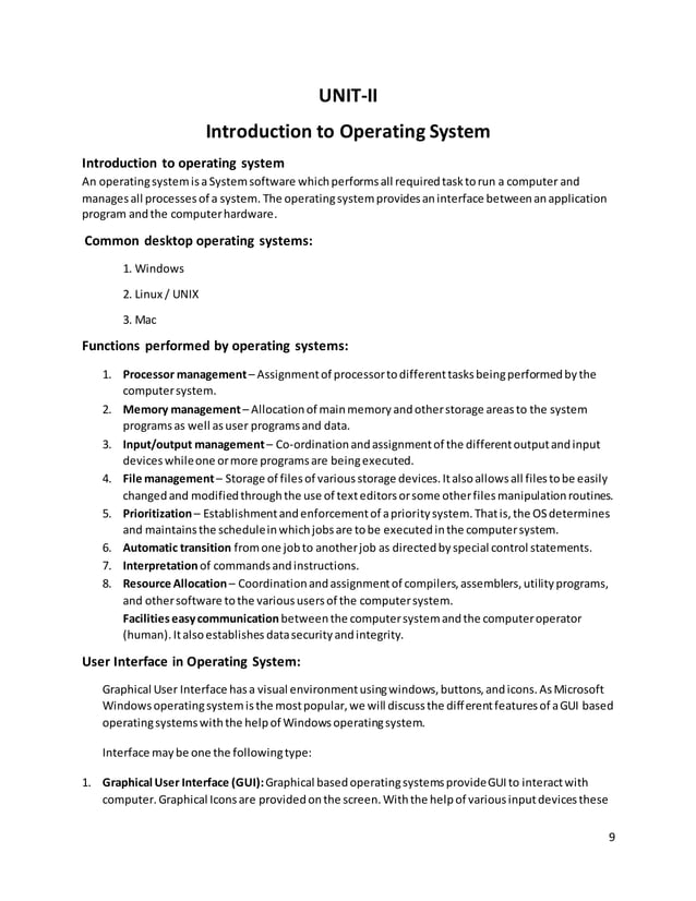 Ccc study material | DOCX | Operating Systems | Computer Software and ...