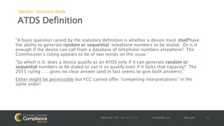 TCPA Webinar DC Circuit Court Decision the Impact on Dialers ...