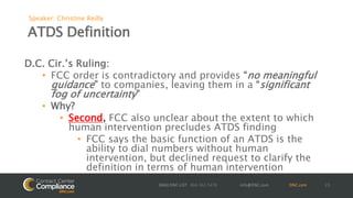 TCPA Webinar DC Circuit Court Decision the Impact on Dialers ...