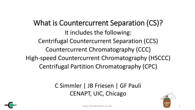 Basic principles of Countercurrent Separation | PPTX