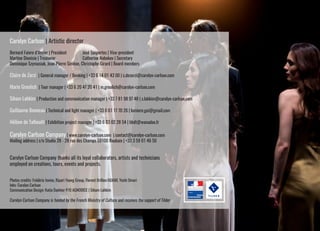 Carolyn Carlson Company Brochure 2018-2019 | PPT