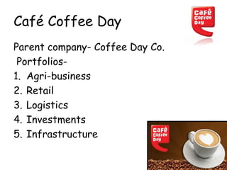 cafe cofee day Business model of Indian Retail Industry | PPTX