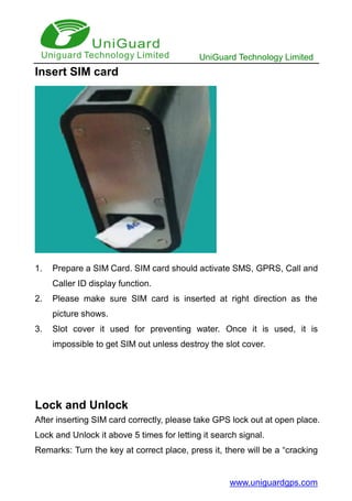 GPS Lock User Manual | PDF