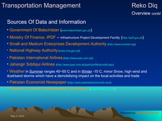 Transportation Management - Reko Dig Project | PPT